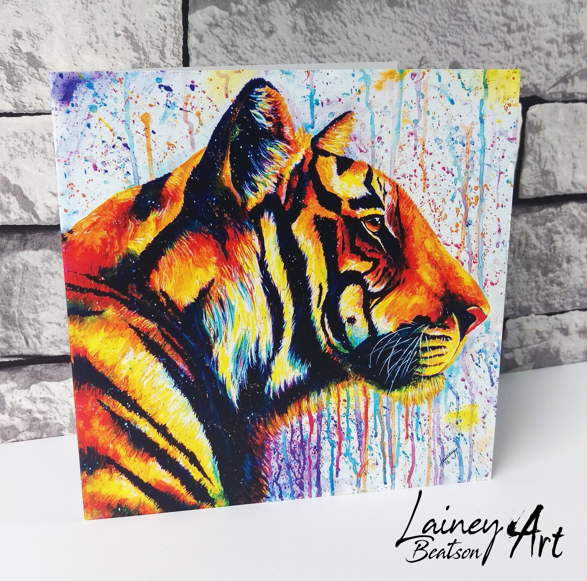 Tiger Card Wildlife Card Tiger Card Tiger Greetings Card | Etsy