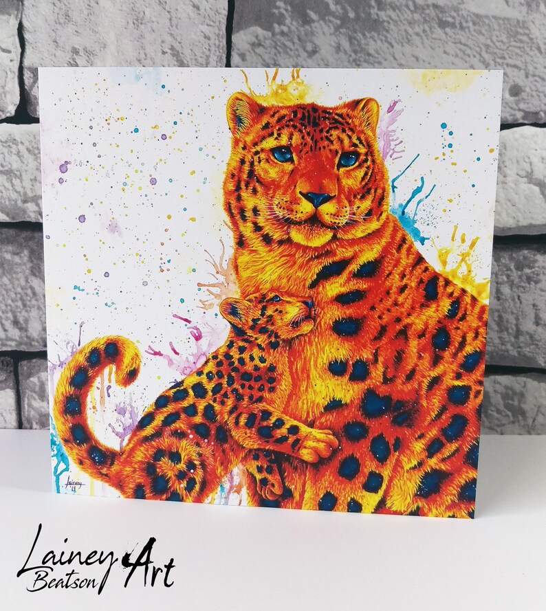Snow Leopard Card, Card, Snow Leopard Card, Snow Leopard Greetings Card ...