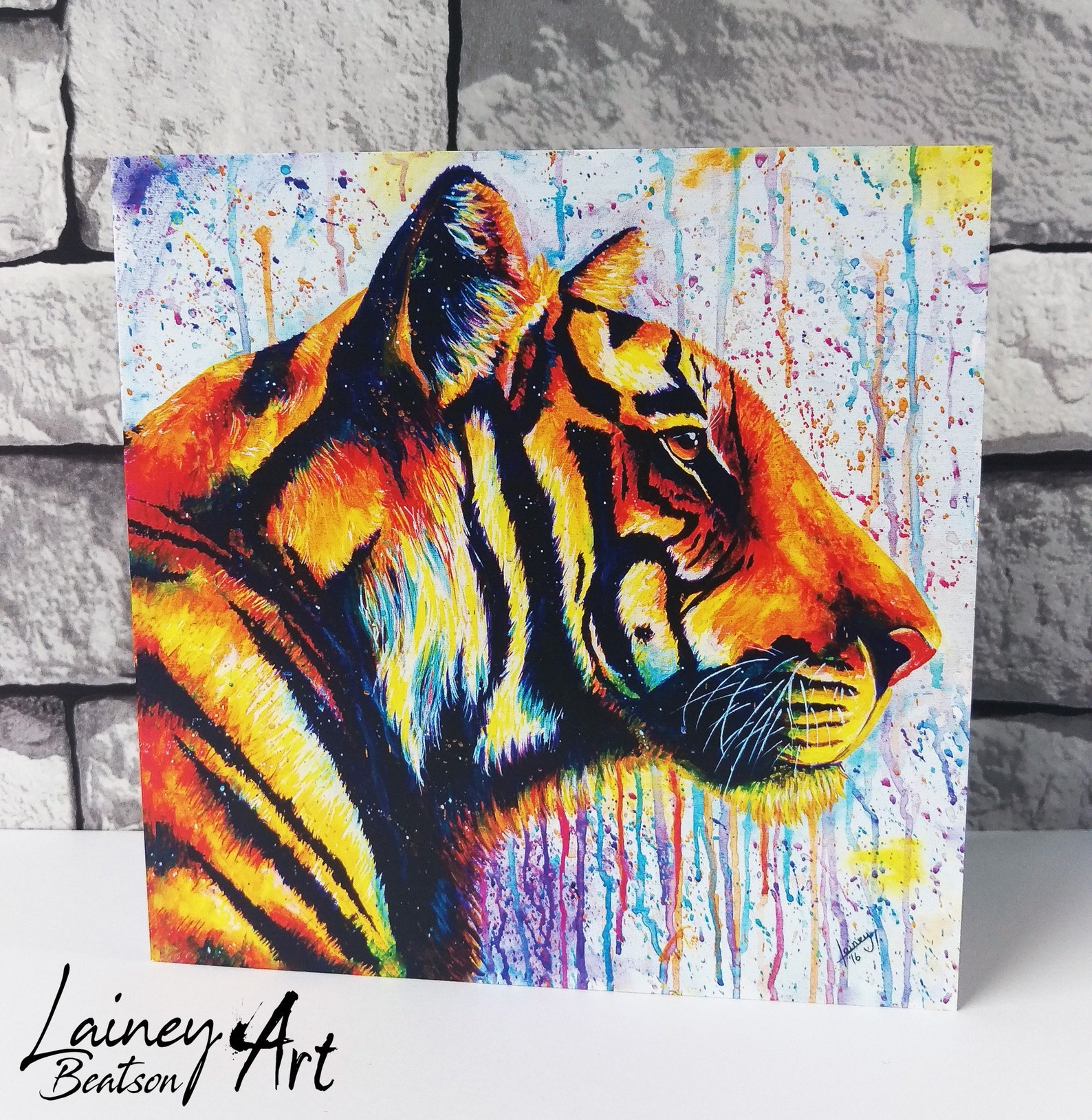 Tiger Card Wildlife Card Tiger Card Tiger Greetings Card | Etsy