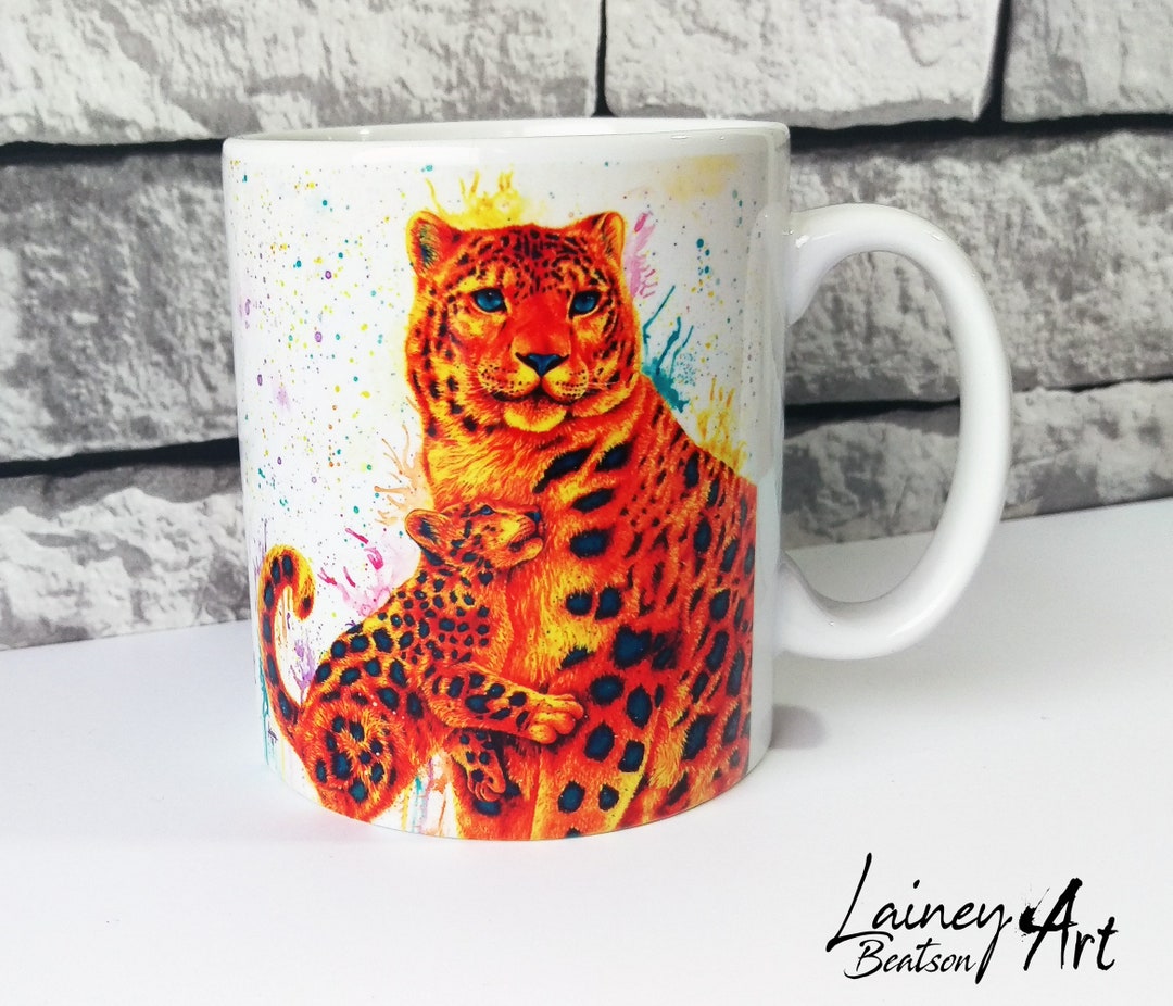 Snow Leopard Mug, Leopard Drinkware, Snow Leopard Gift, Christmas Gift ...