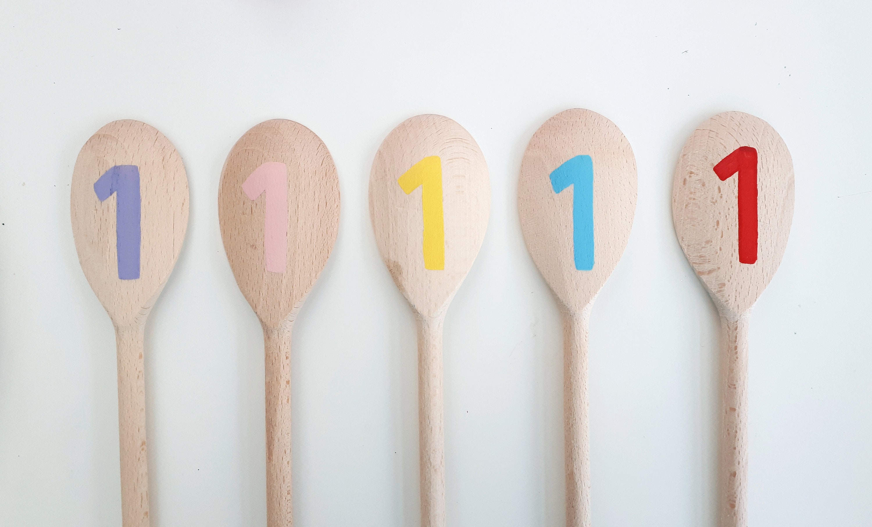 1st Birthday Cake Smash Wooden Spoon Keepsake. Painted Number - Etsy UK