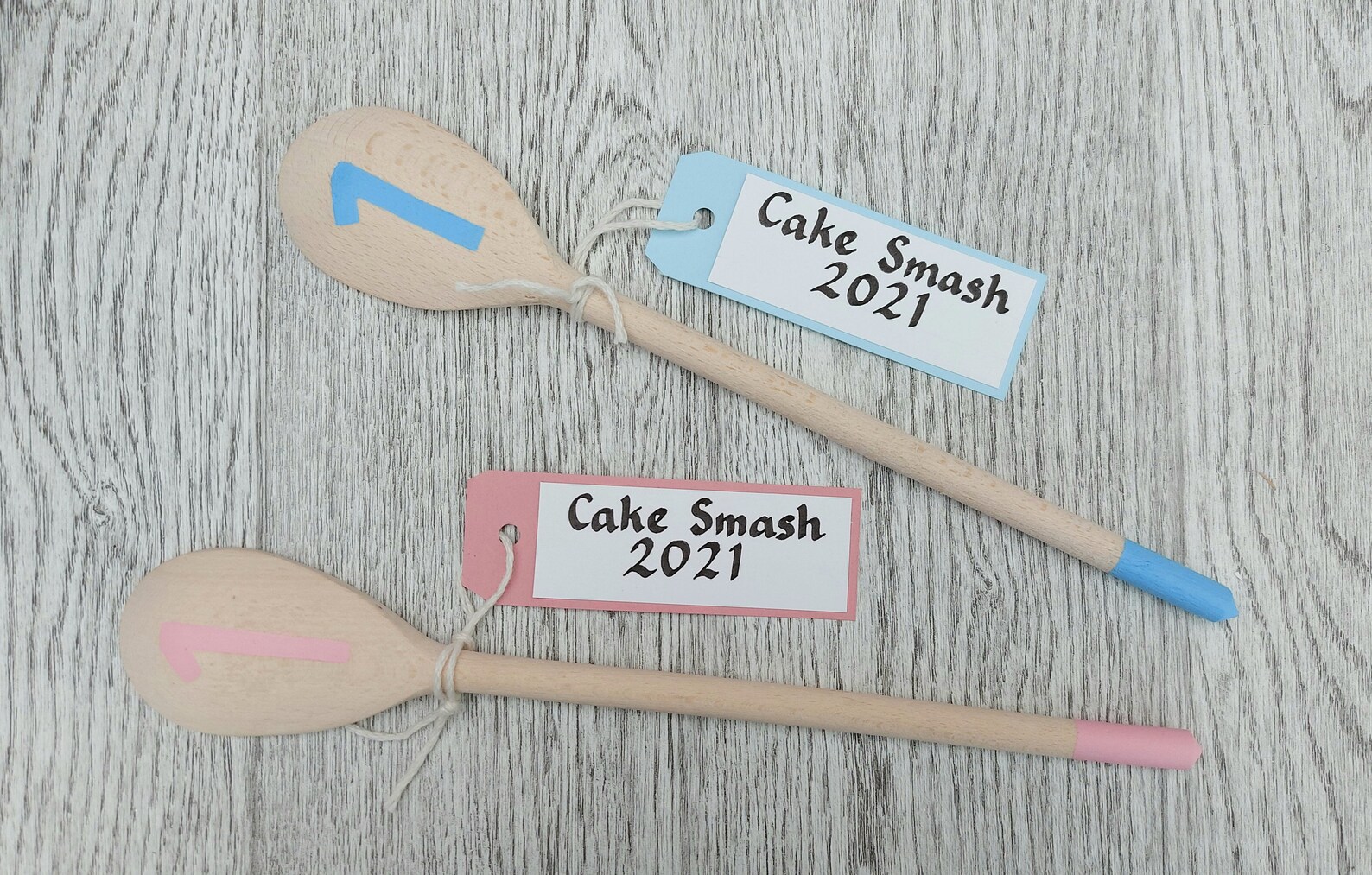 1st Birthday Cake Smash Wooden Spoon Keepsake. Painted Number - Etsy UK