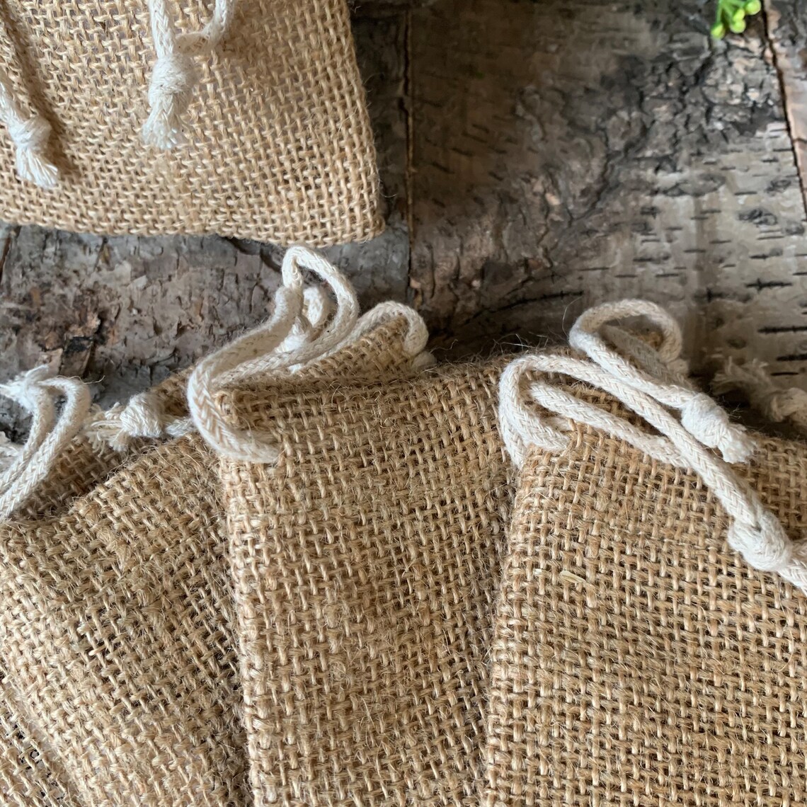 Mini Hessian Drawstring Bags - Etsy