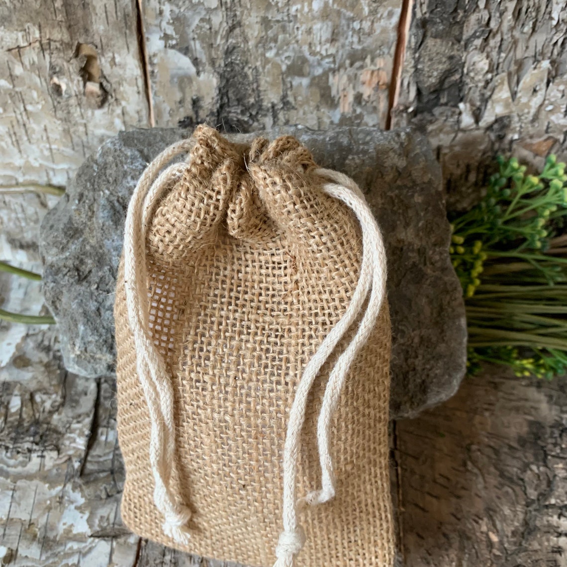 Mini Hessian Drawstring Bags - Etsy