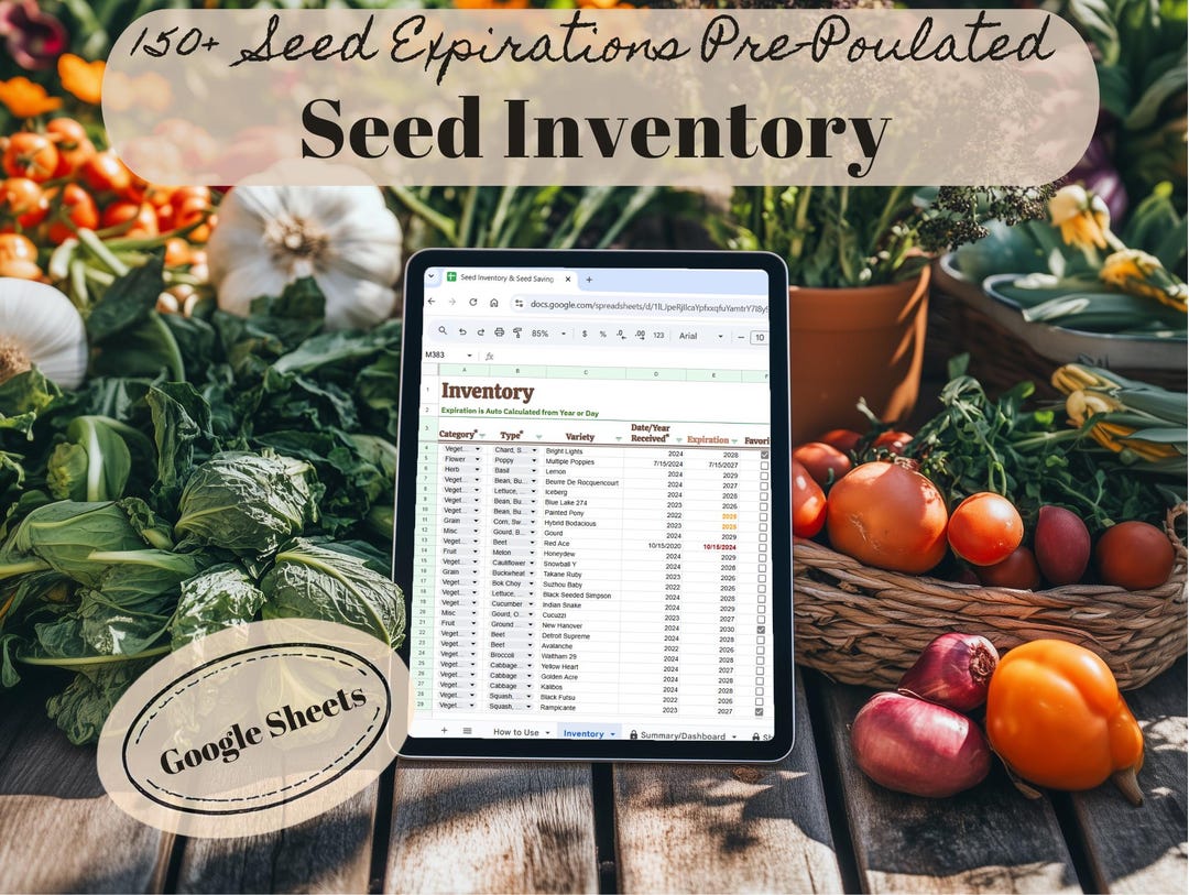 Seed Inventory Tracker - Digital Homestead & Garden Planner - Etsy