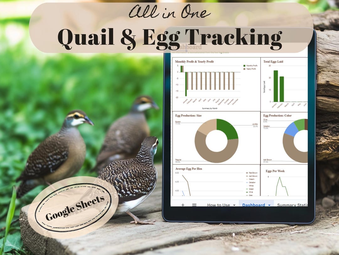 Quail Tracker & Egg Production Planner - Digital Homestead Tool via ...