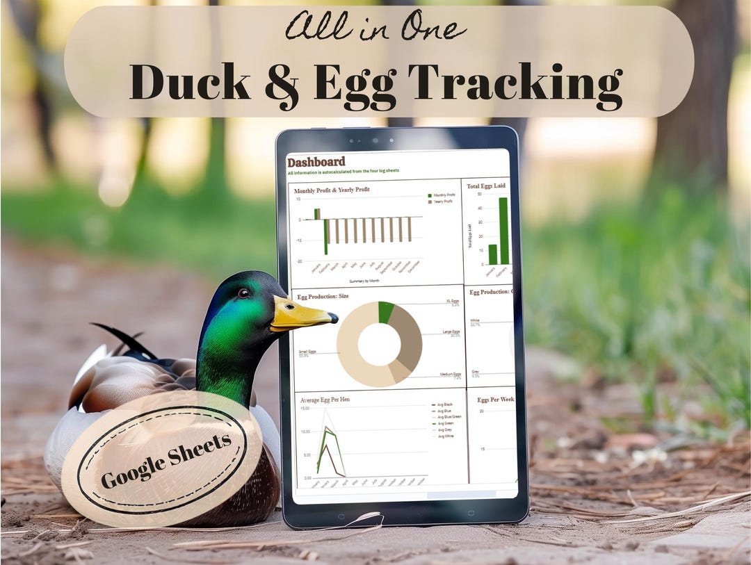 Duck Tracker & Egg Production Planner - Digital Homestead Tool via ...