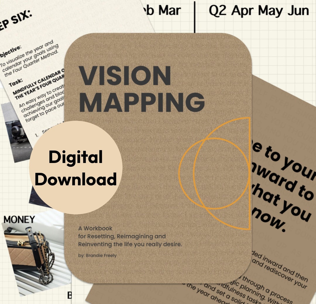 Downloadable Vision Board and Mapping Workbook | Personal Guide for ...