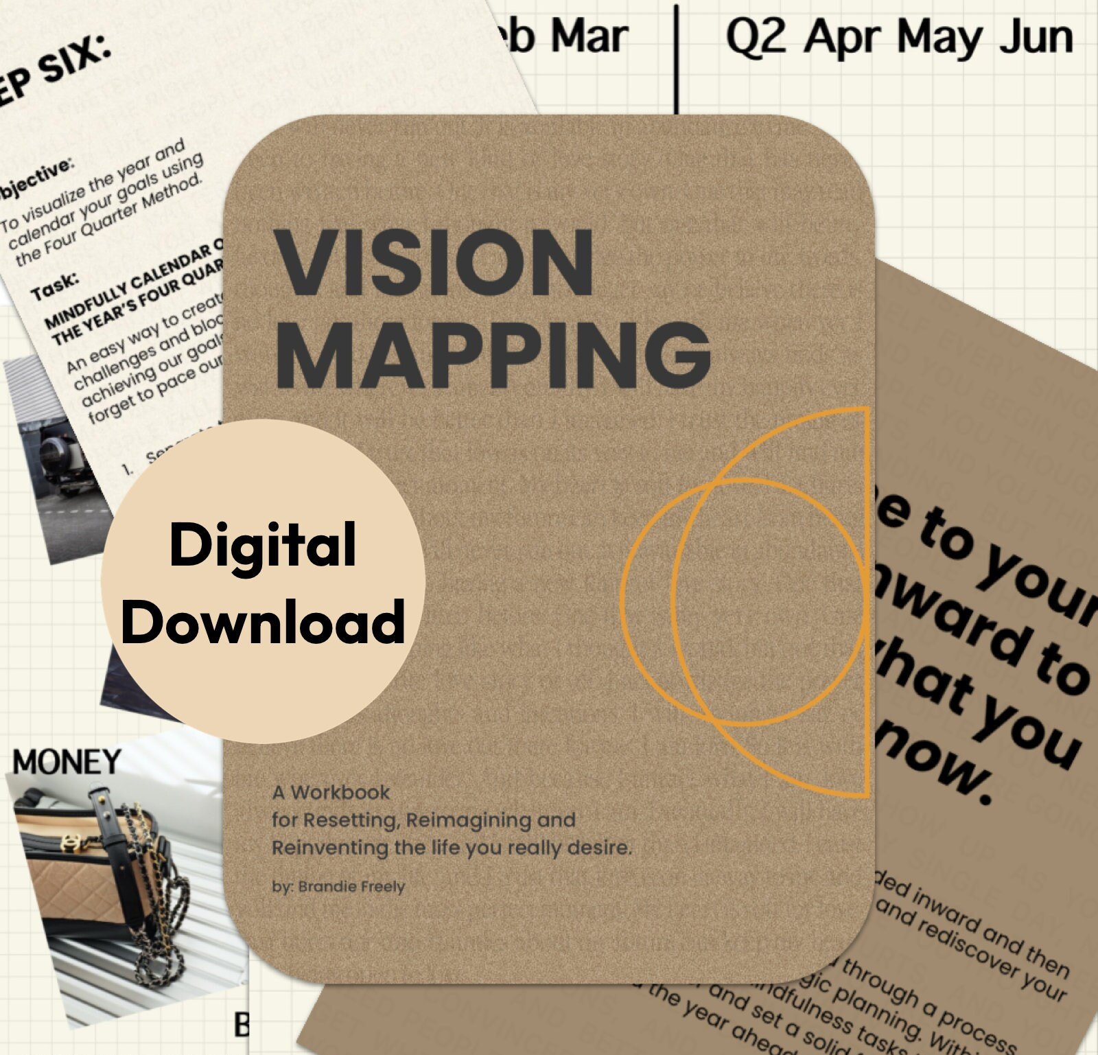 Downloadable Vision Board and Mapping Workbook Personal Guide for ...