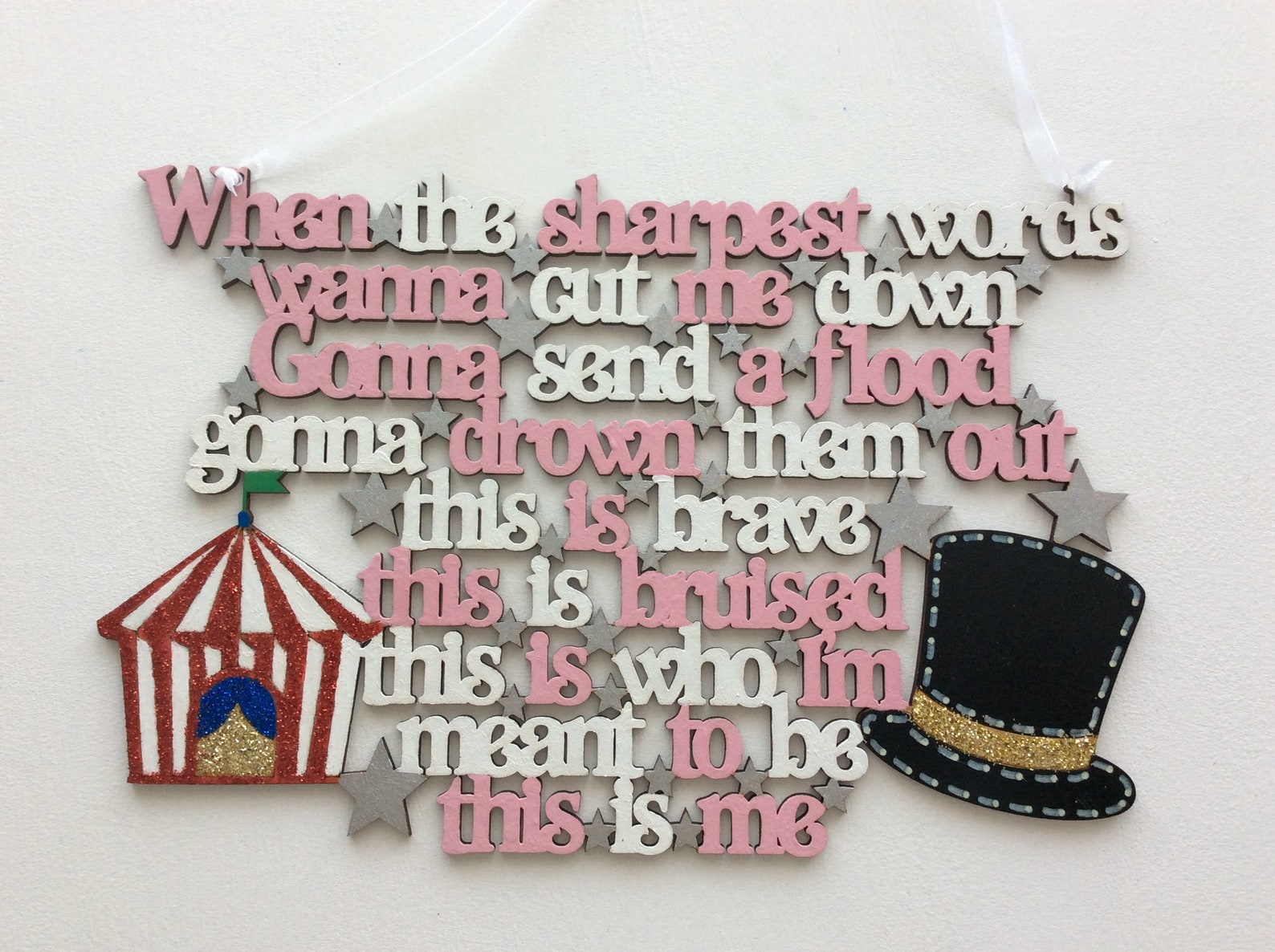 The Greatest Showman 'this is Me' Song Lyrics With Circus Tent and Top ...