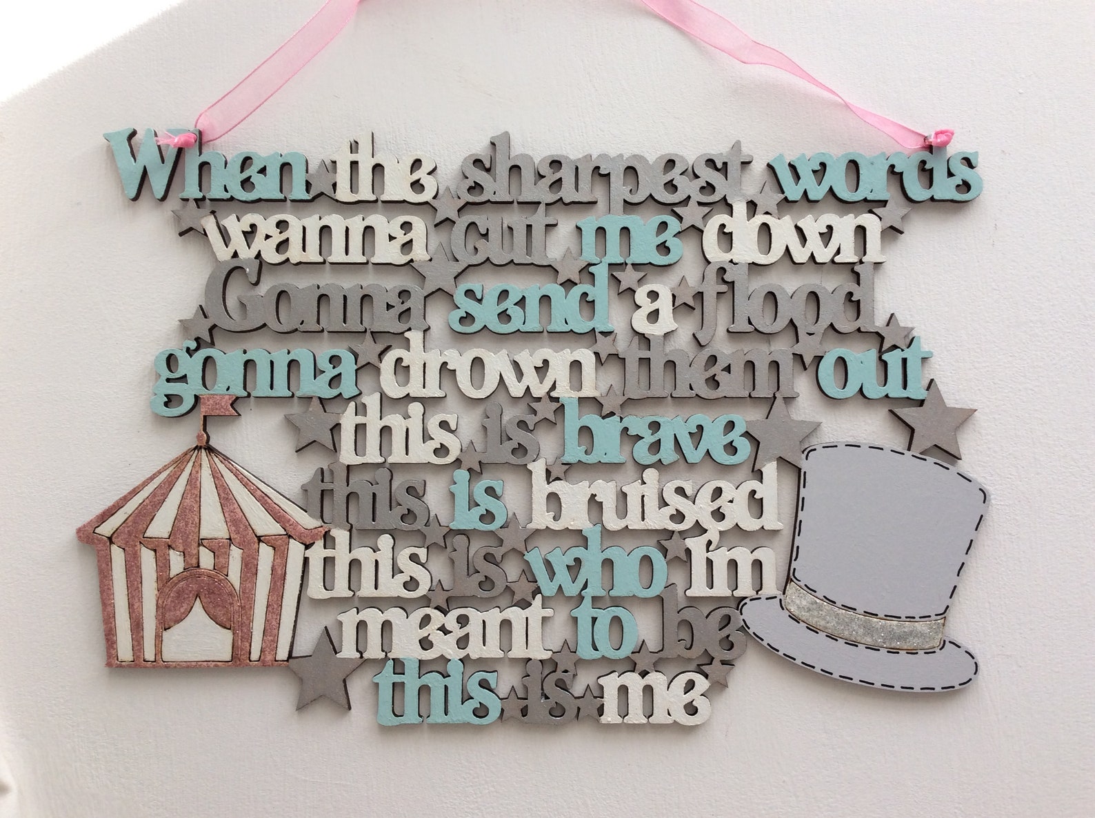 The Greatest Showman 'this is Me' Song Lyrics With Circus Tent and Top ...