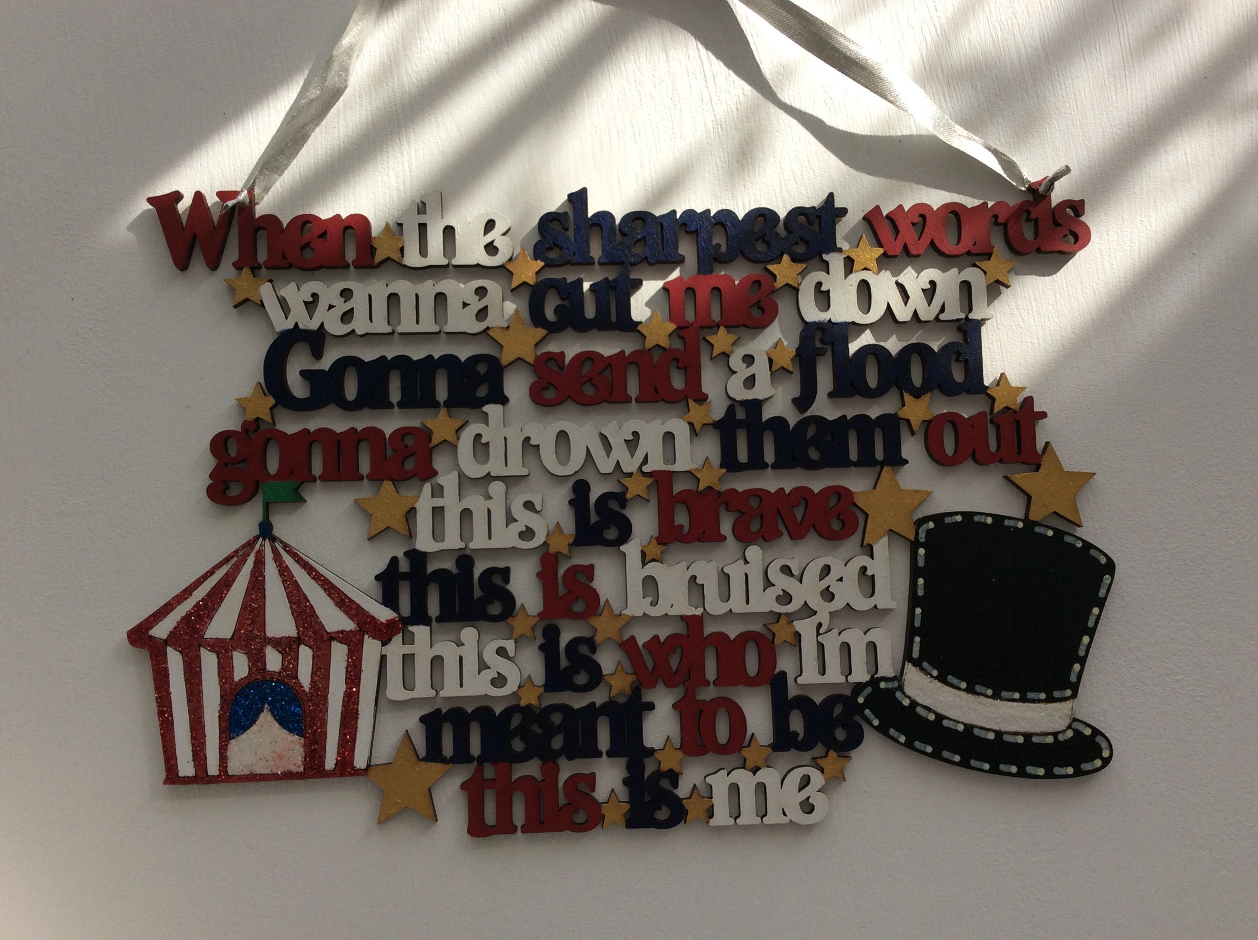 The Greatest Showman 'this is Me' Song Lyrics With Circus Tent and Top ...