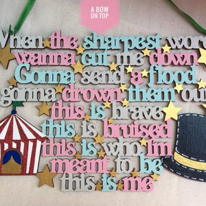 The Greatest Showman 'this is Me' Song Lyrics With Circus Tent and Top ...