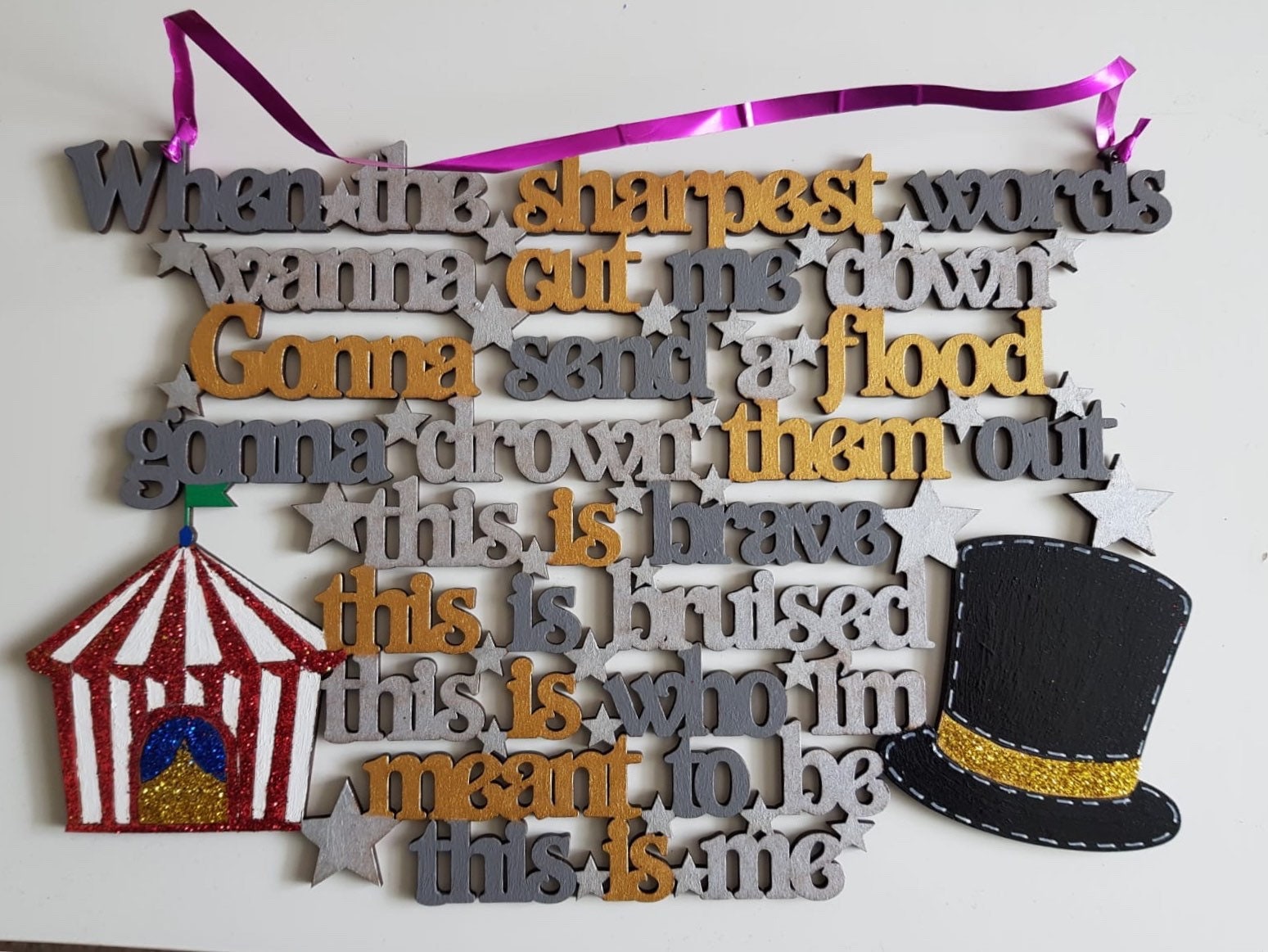 The Greatest Showman 'this is Me' Song Lyrics With Circus Tent and Top ...