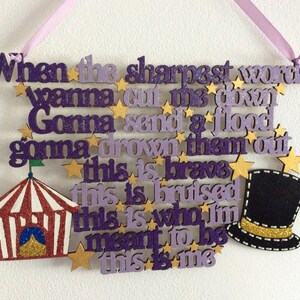 The Greatest Showman 'this is Me' Song Lyrics With Circus Tent and Top ...