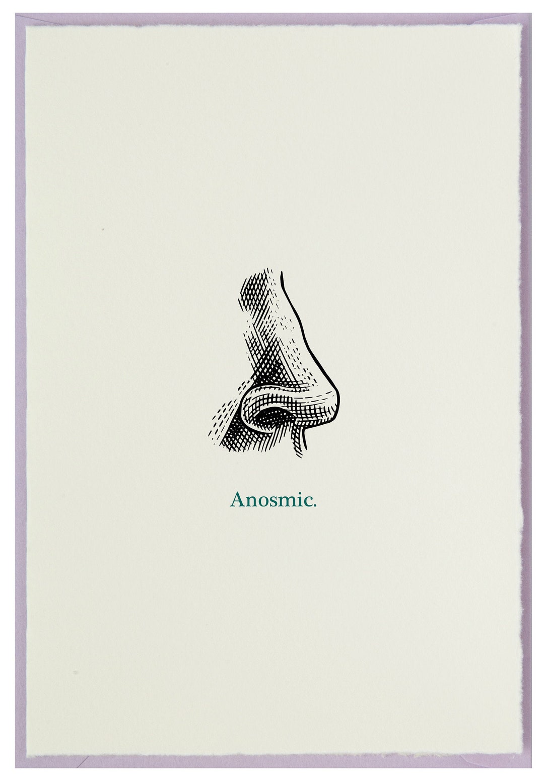 Hysterical NOSE BLIND Card—printed on Fine, Felted Italian-mad Paper in ...