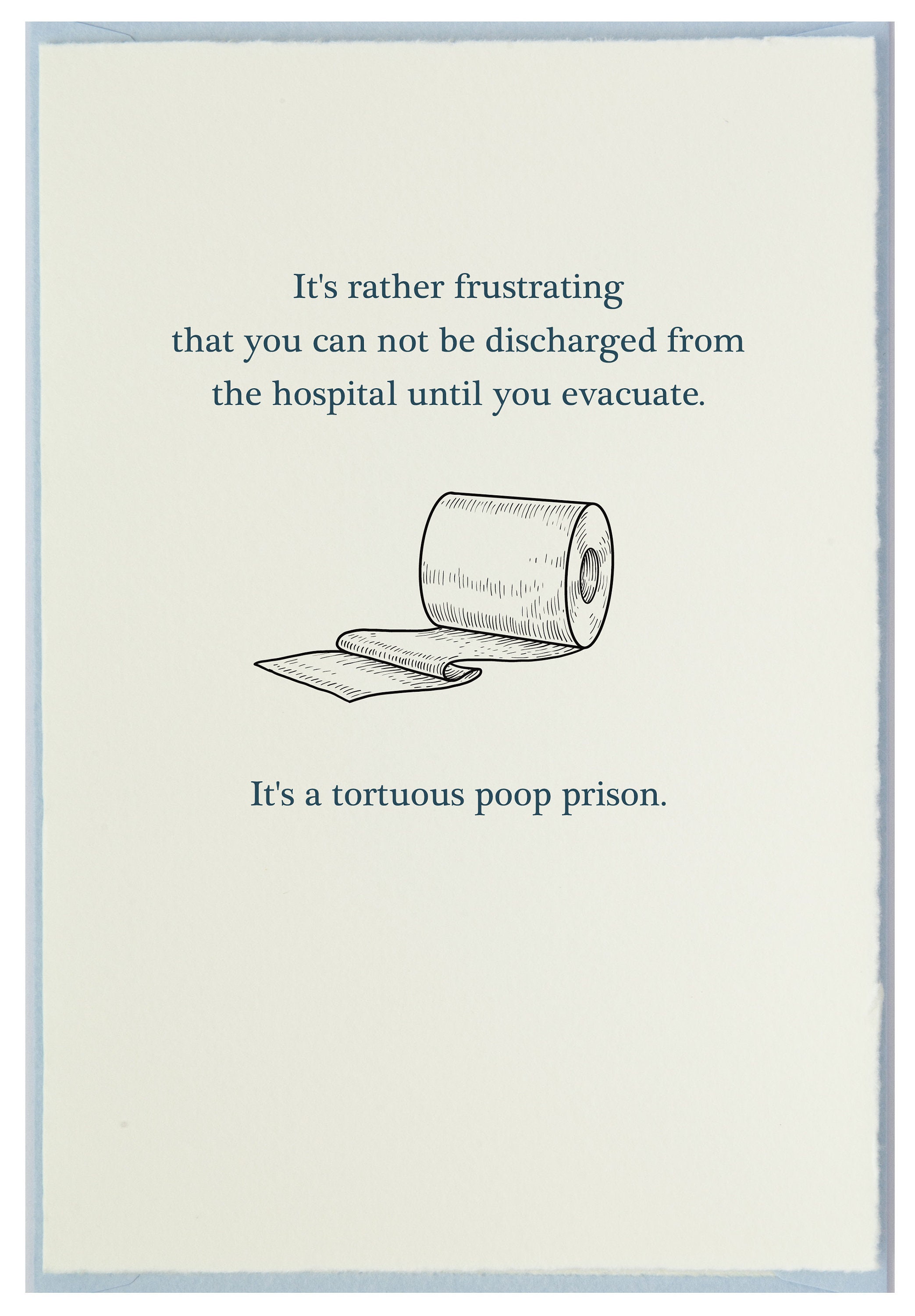 Hysterical Poop Prison Get Well Card on Italian-made Paper—free US ...