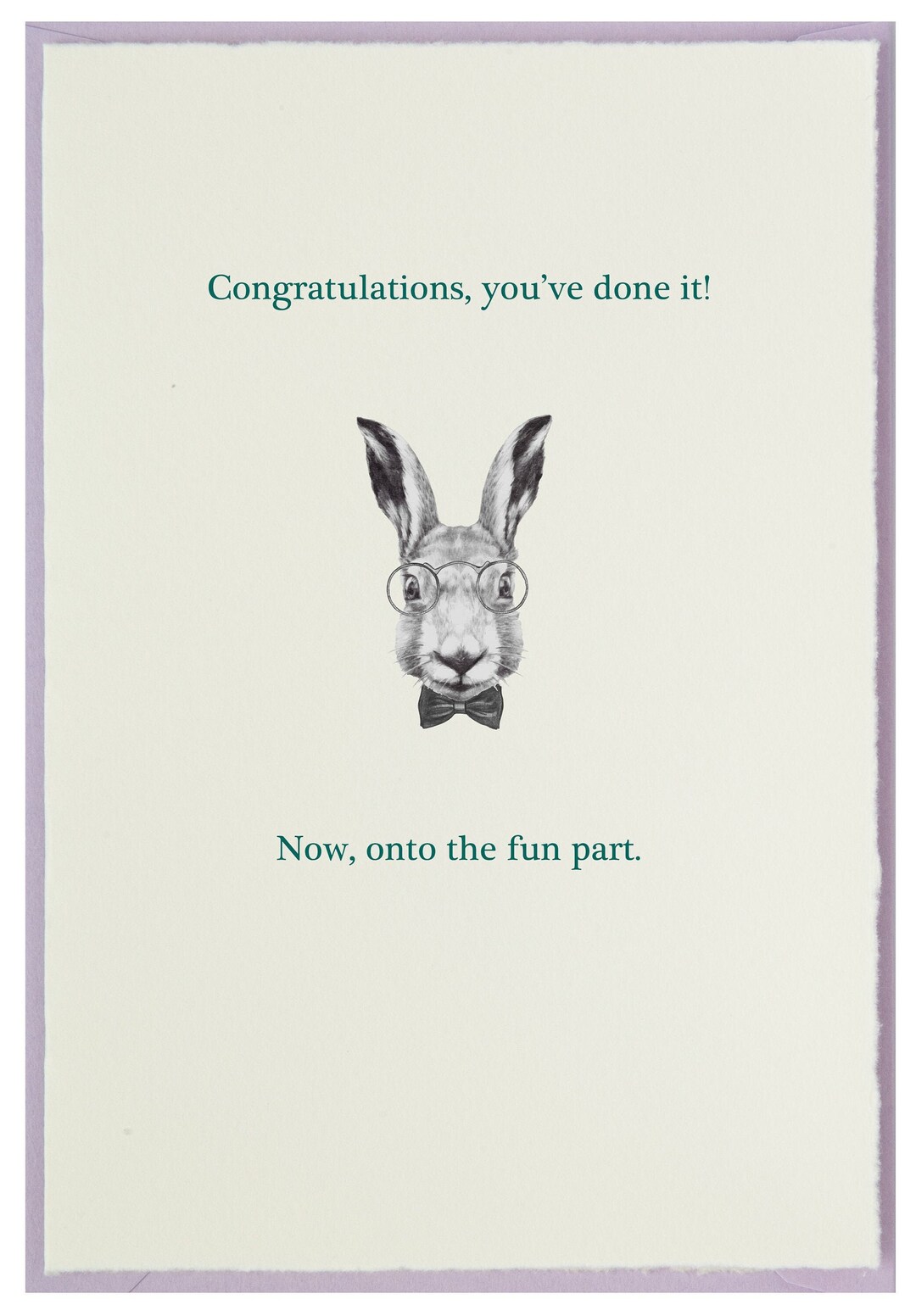 Funny Bunny Congratulations Card Printed in NY on Fine Quality Italian ...