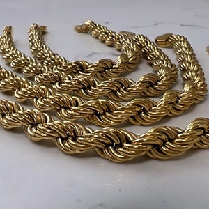 18k GP Anklet, Chunky Anklet, Rope Chain Anklet, Minimalist Anklet ...