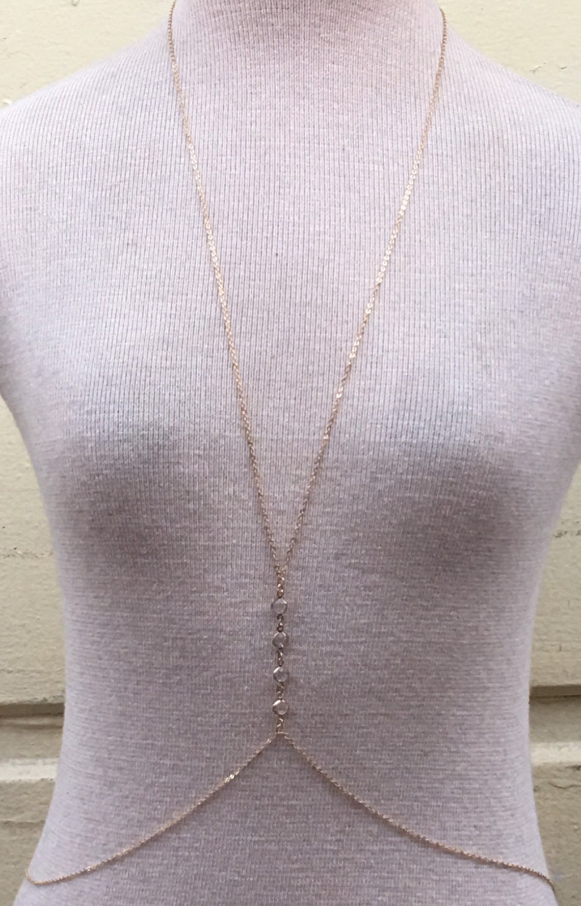Crystal Body Chain Layering Body Chain Bikini Body Jewelry | Etsy