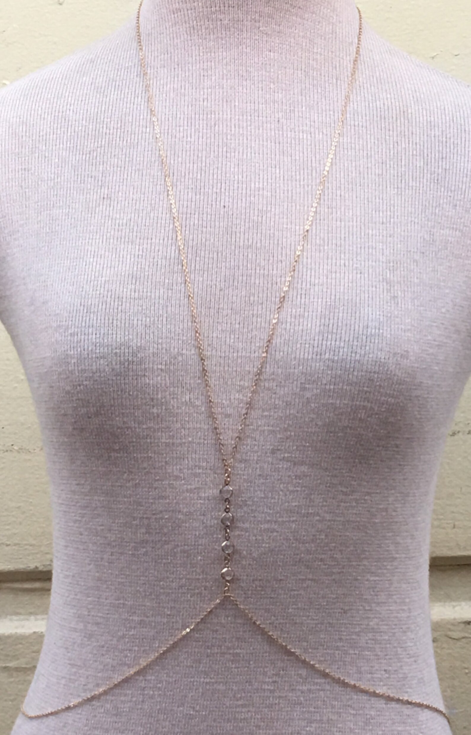 Crystal Body Chain Layering Body Chain Bikini Body Jewelry | Etsy