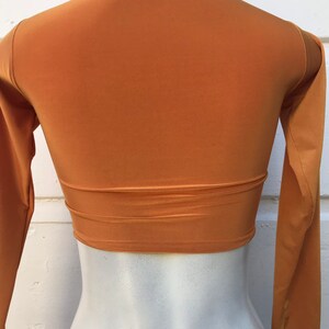 Rushed Top Sexy Top Crop Top Long Sleeve Top Woman - Etsy