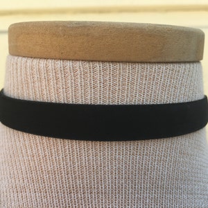 Small Black Velvet Choker, Thin Choker, Velvet Choker, Statement Choker ...