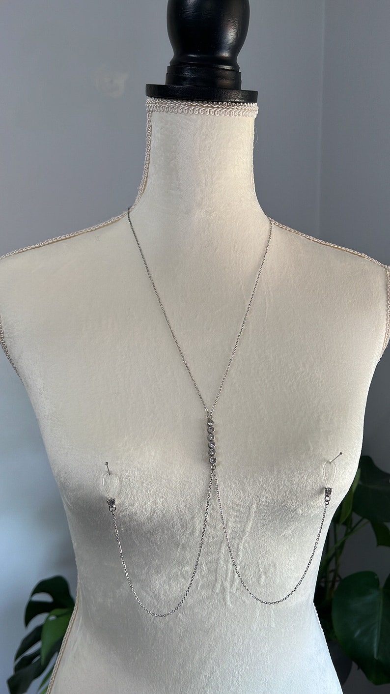 Adjustable Non Pierced Crystal Body Chain | Costume Body Chain | Bikini ...