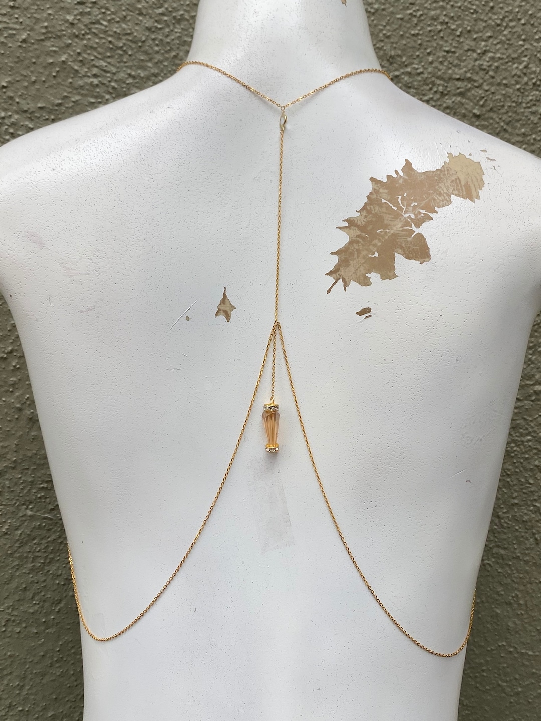 Crystal Back Body Chain, Jewelry, Layered Back Body Chain, Back Drop ...