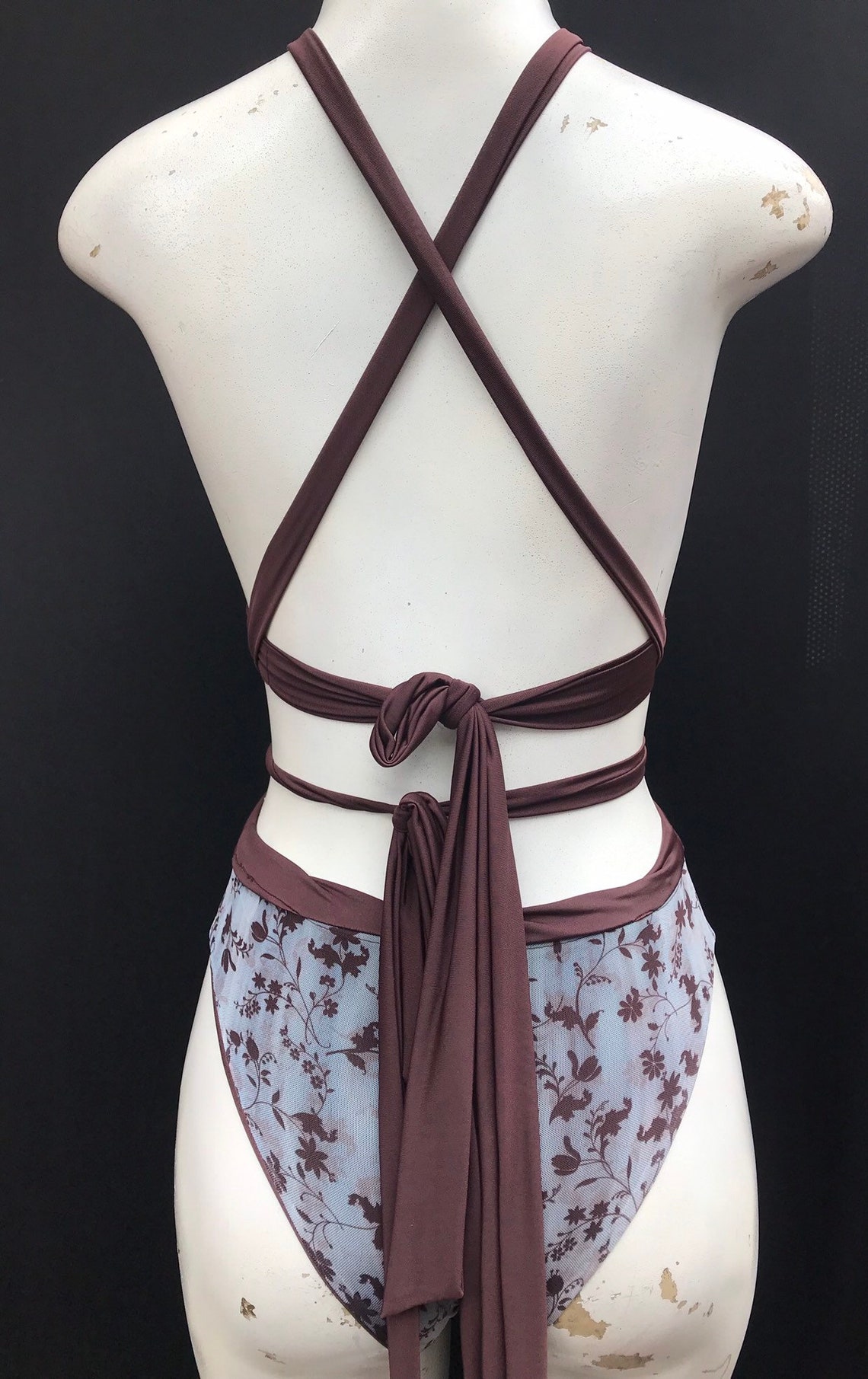 Floral 2 Piece Set Mesh Top Rave Fashion Festival Fashion - Etsy