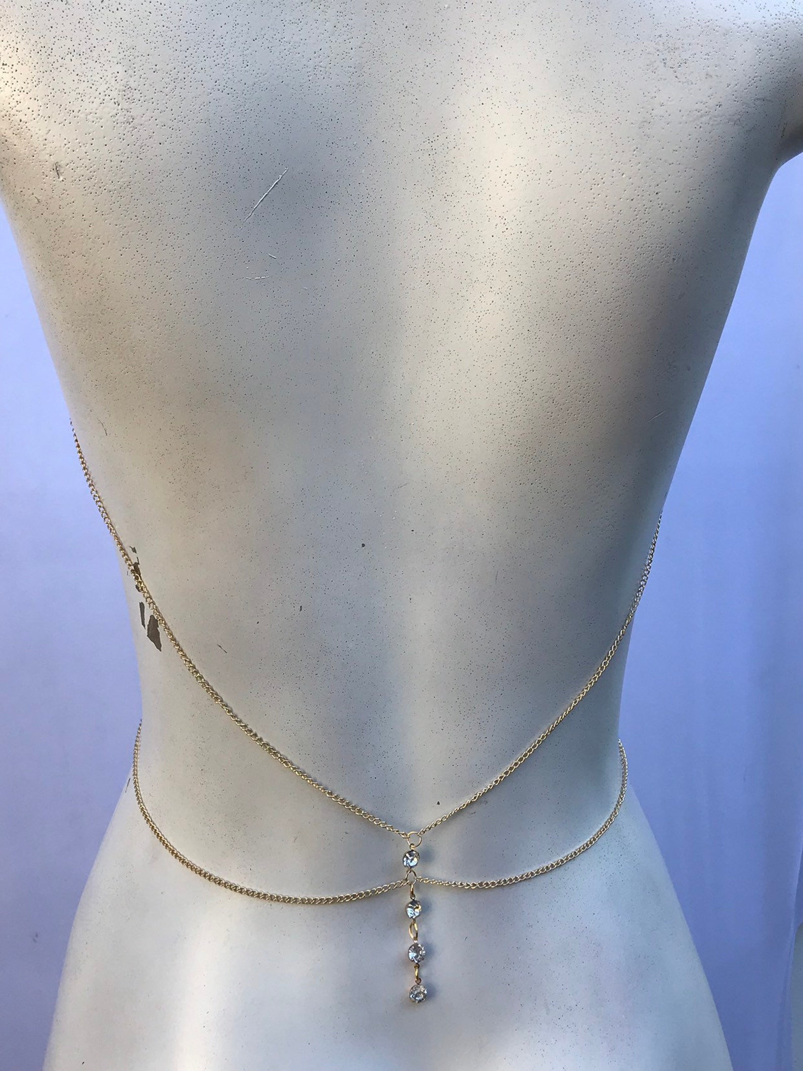 Back Body Chain Jewelry Bikini Body Jewelry Back Drop - Etsy