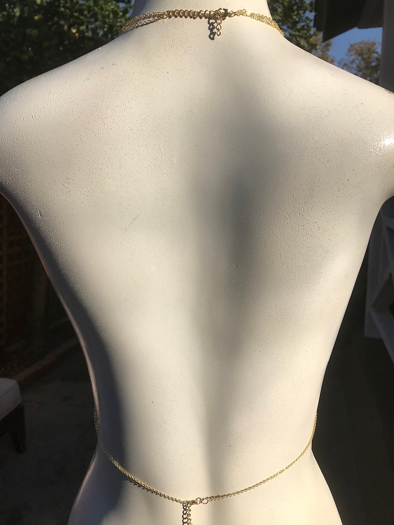 Web Body Chain bikini body jewelry bralette jewelry cross | Etsy