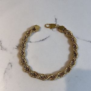 18k GP Anklet, Chunky Anklet, Rope Chain Anklet, Minimalist Anklet ...