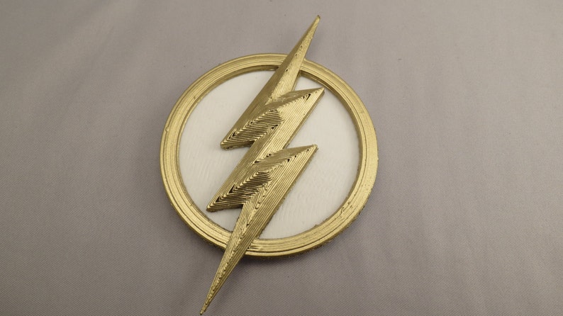 Flash Costume 3D Printed Lightning Bolt Emblem Prop for Cosplay ...