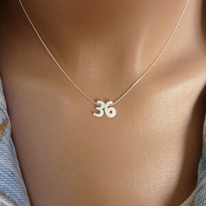 Number Necklace, Personalized Number Necklace, Custom Number Necklace ...