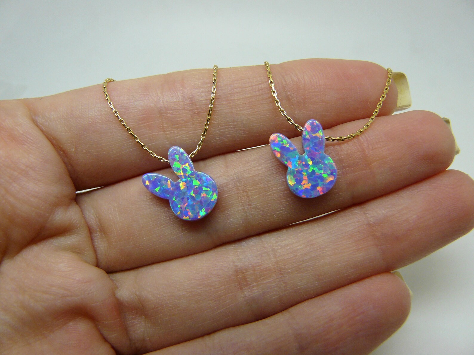 Bunny Necklace Kids Necklace Rabbit Necklace Purple Bunny - Etsy