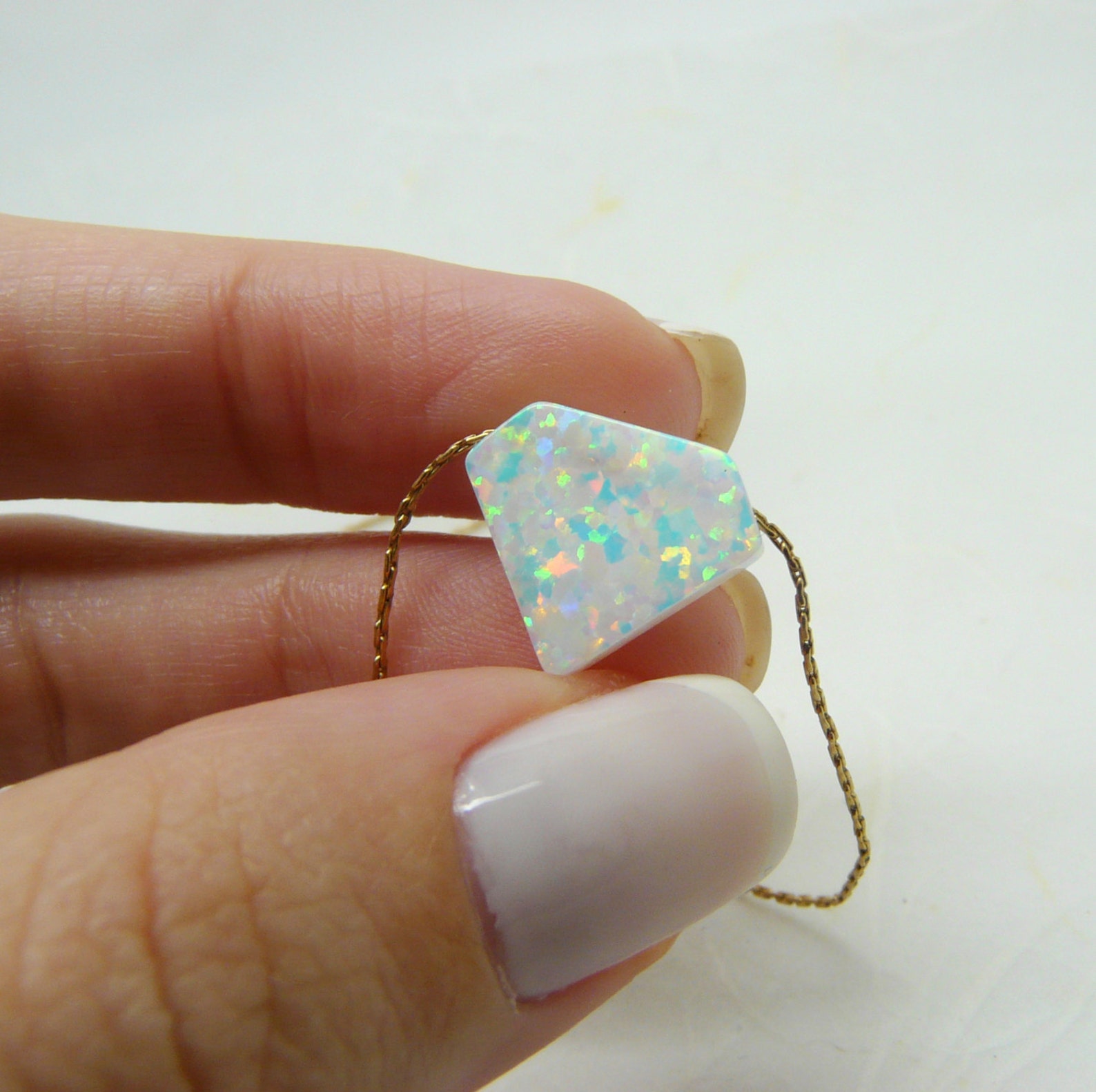 Diamond Shape Necklace Geometric Necklace Triangle Necklace - Etsy