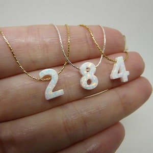 Number Necklace, Personalized Number Necklace, Custom Number Necklace ...