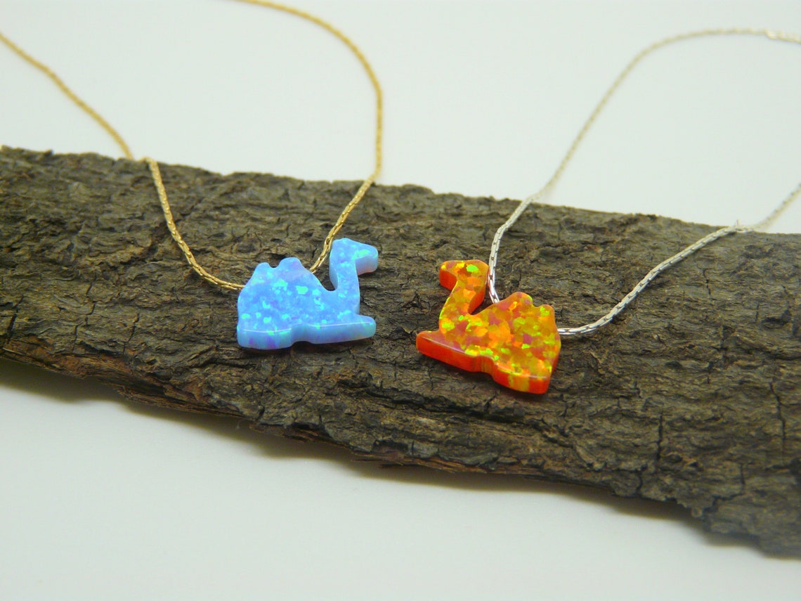 Camel Necklace Camel Jewelry Camel Charm Opal Camel - Etsy