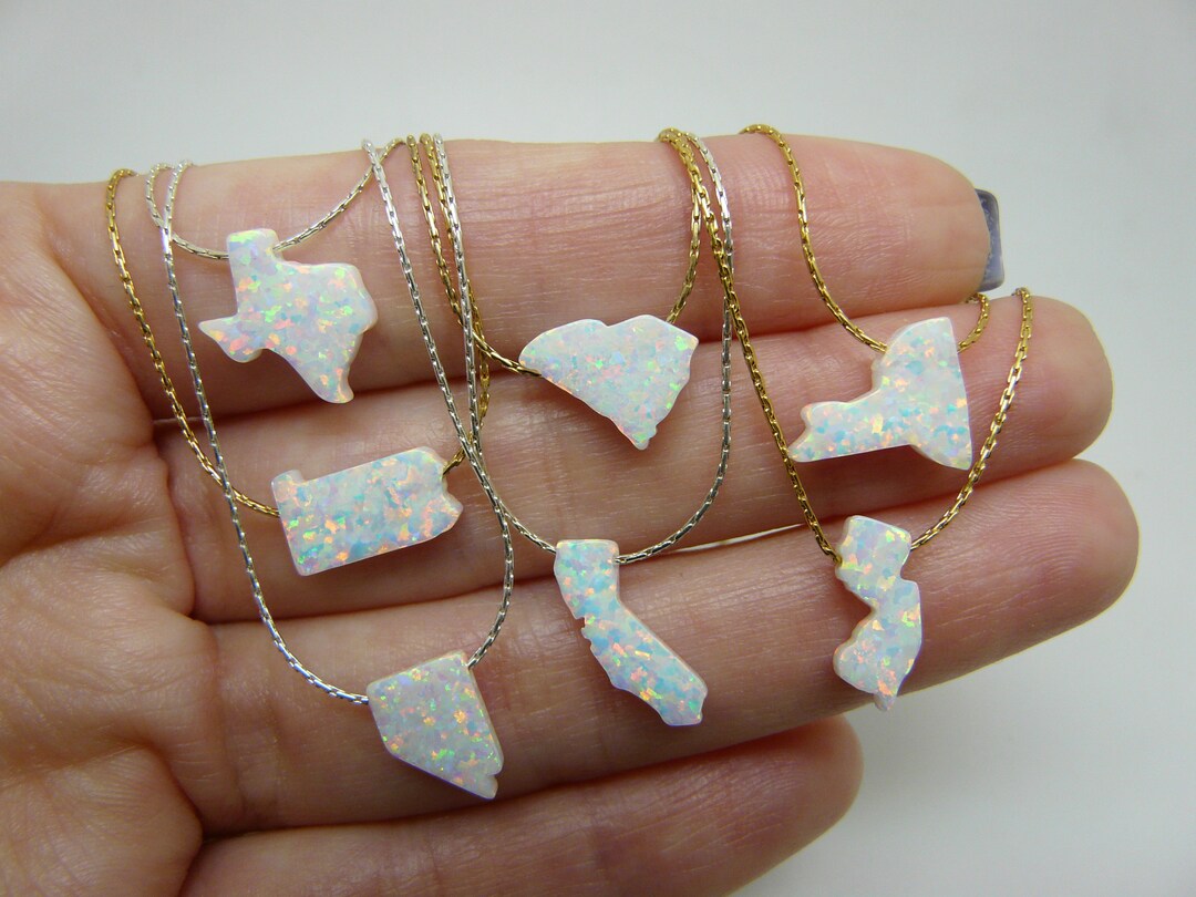 State Necklaces, Home State Necklace, Texas, New Jersey, New York ...