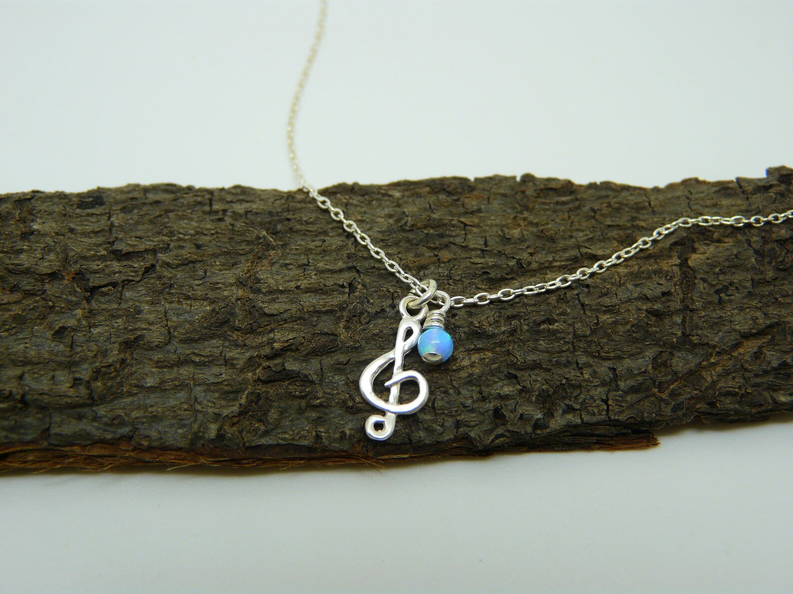 Music Necklace, Music Note Necklace, Treble Clef, Music Charm, G Clef ...