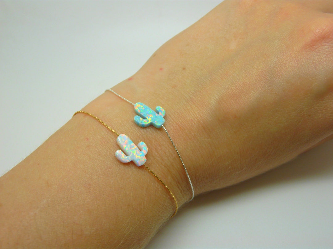 Cactus Bracelet Opal Cactus Bracelet Cactus Jewelry Plant Jewelry