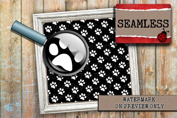 Craft Supplies & Tools Paper, Party & Kids Paper 101 paw print digital ...