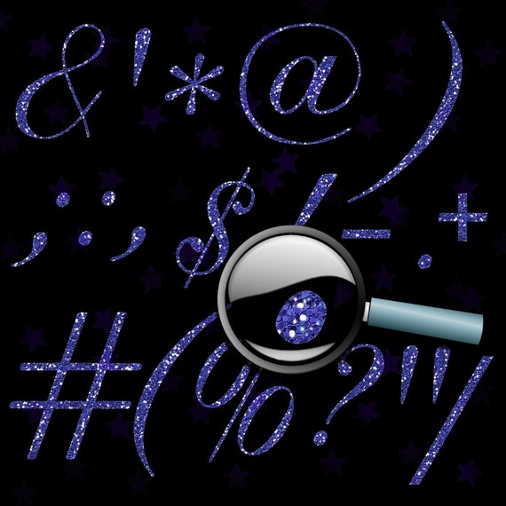 Digital Glitter Alpha Large Glitter Letters Design #126 Blue Glitter ...
