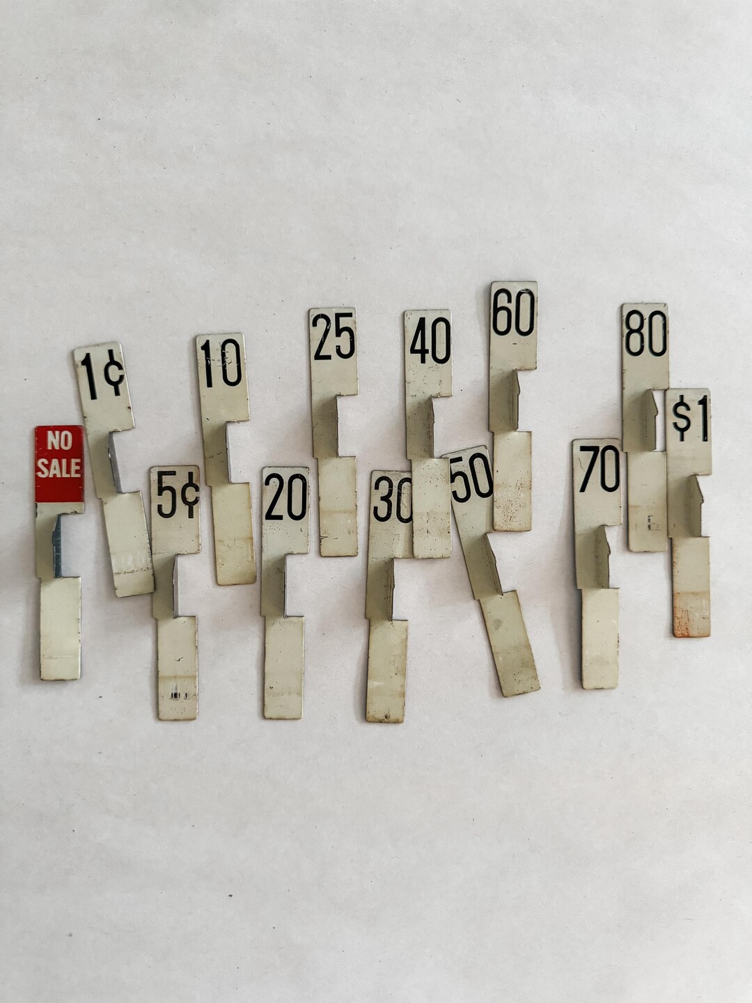 Set of 1940s Cash Register Flags With Numbers - Etsy