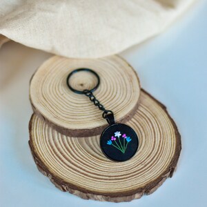 Subtle Pride Flags Embroidered Keyring. LGBT Floral Cute Transgender ...