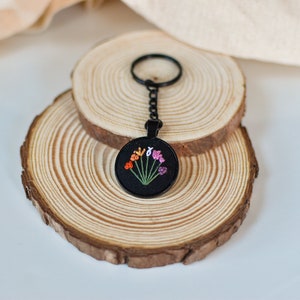 Subtle Pride Flags Embroidered Keyring. LGBT Floral Cute Transgender ...