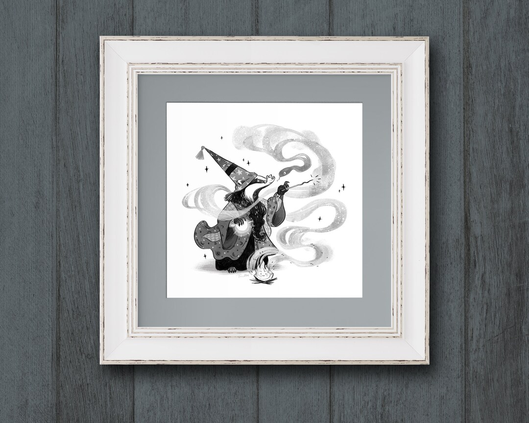 Badger Magic Square Art Print 21x21cm Illustration - Etsy