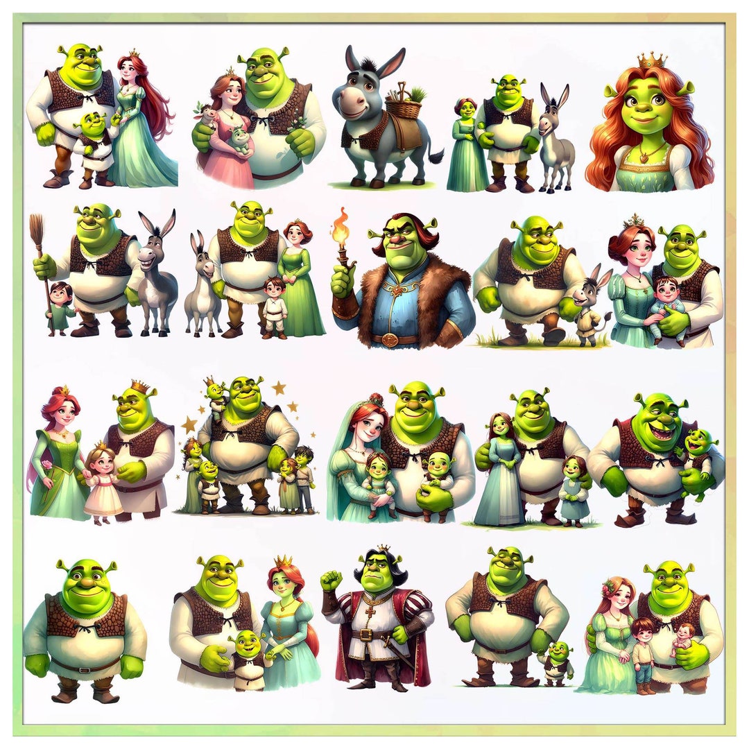 Shrek Family PNG 20, Shrek SVG, Shrek Vector, Shrek SVG Bundle, Shrek ...