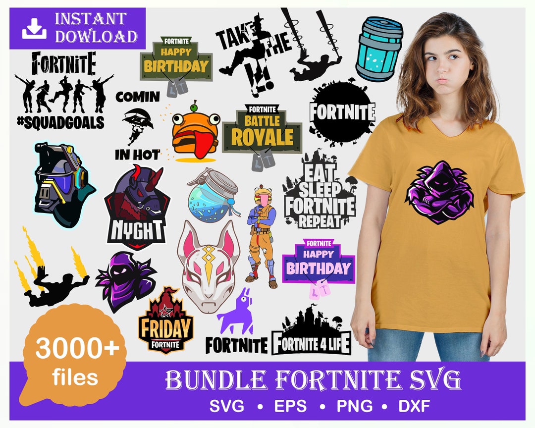 Fort Gaming Svg Bundle, F-nite Font, F-nite Clipart Svg, F-nite Lama, F ...